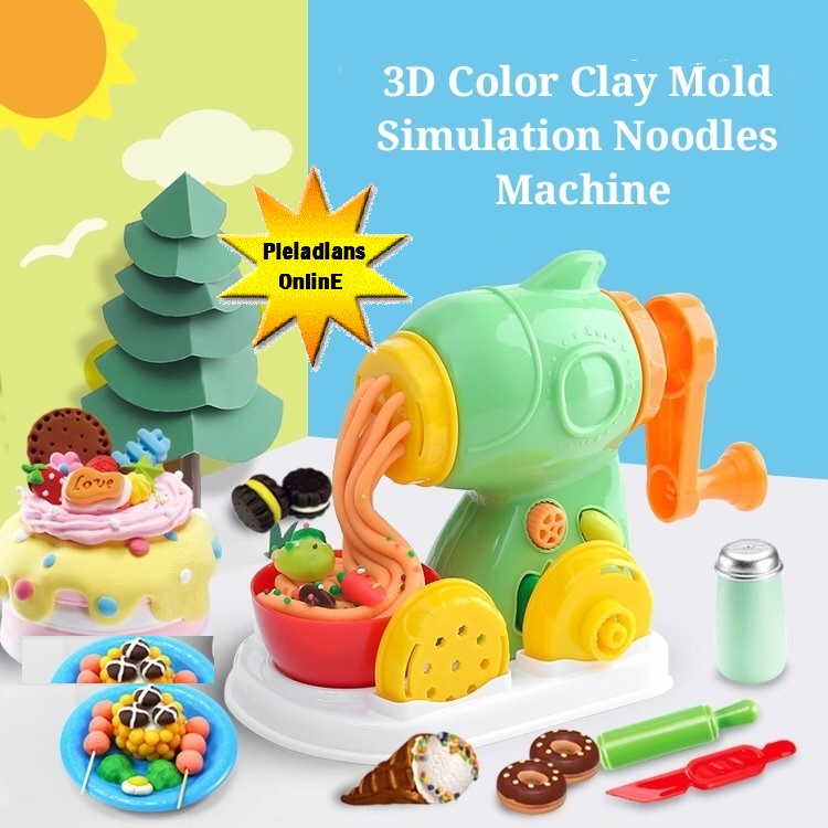 HOMIEE 3D Color Clay Noodle Machine Pretend Play Doh Toy DIY Tanah Liat ...