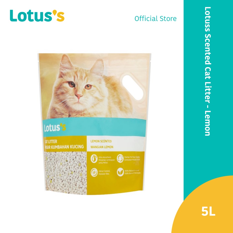 Lotus's Scented Cat Litter - Lemon (5L) | Shopee Malaysia