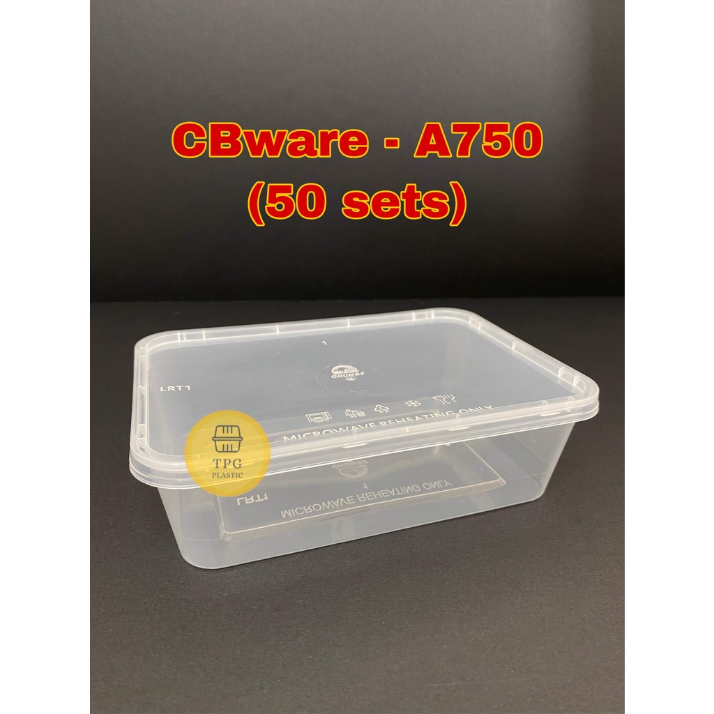 [CHUNBE] CBware A750 - Rectangular Disposable Plastic Container with ...