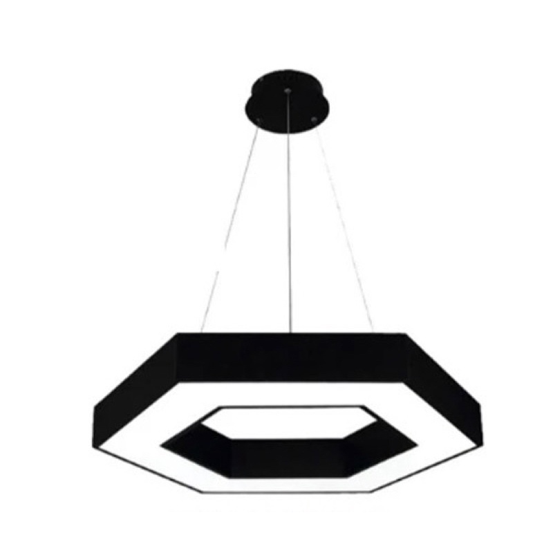 Hollow hexagonal LED ceiling light 600x600 Trough pendant light, office ...