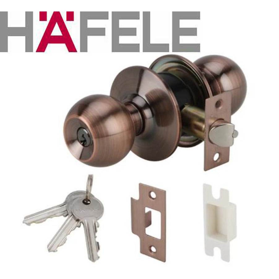 Stainless Steel Door Knobs Copper Color HAFELE 489.93.114 With 3 Keys ...