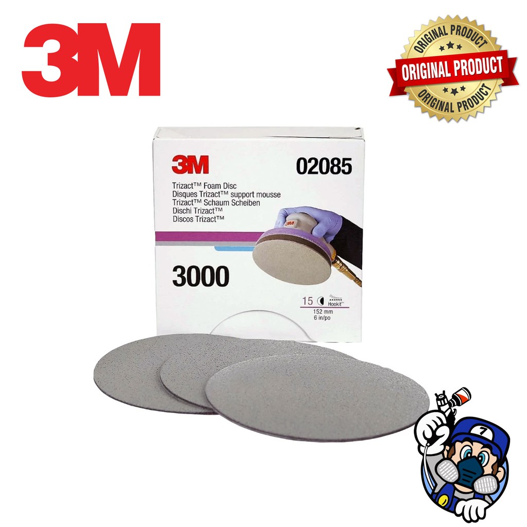3M 02085 Trizact Foam Disc(6inch)P3000/P5000(BOX) | Shopee Malaysia