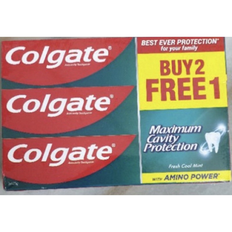Colgate Toothpaste 175g Buy 2 free 1 Fresh Cool Mint, Great Regular ...