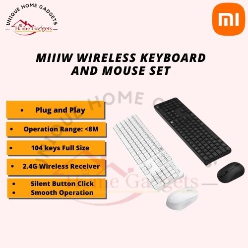 Xiaomi Mijia Miiiw Wireless Keyboard Mouse Set 104 Keys 2 4ghz Ipx4