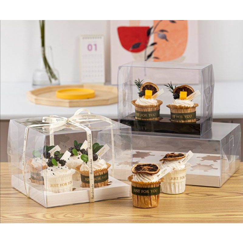 Transparent cupcake box/ Cake Box / transparent muffin box | Shopee ...