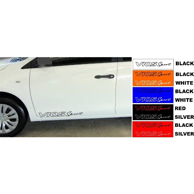 Toyota Vios Side Panel Sticker Design 2pcs set | Shopee Malaysia