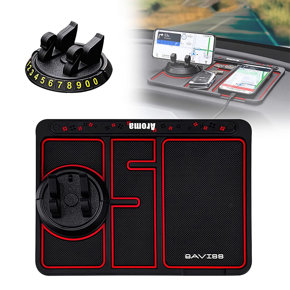 4 In 1 Multi-Purpose Phone Car Non-Slip Pad Universal 360° Rotating Car ...