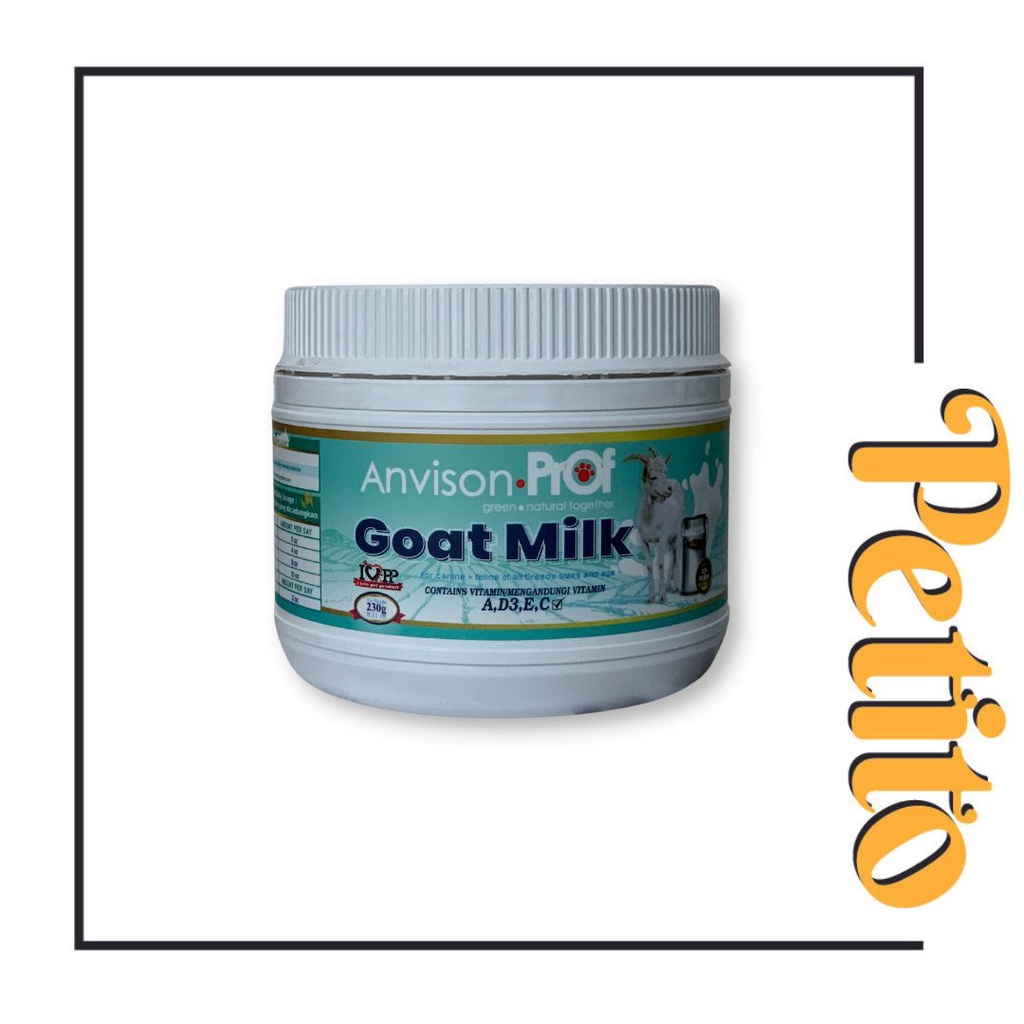 Anvison Prof Goat Milk For Cat & Kitten & Puppy & Dog (230g) -Susu ...