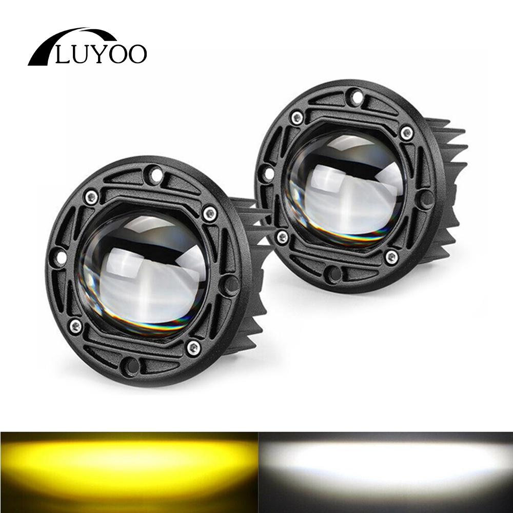 8D 3" 20W 12V 24V Flush Mount LED Pods Work Light Bar Offroad White ...