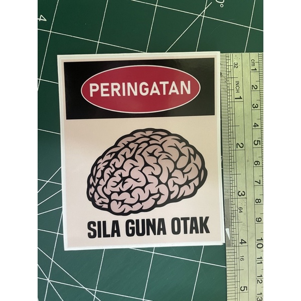 Sticker (Peringatan Sila Guna Otak) | Shopee Malaysia