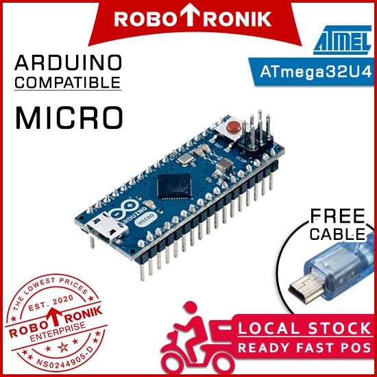 Micro (ATmega32U4) Micro-USB Microcontroller Development Board ...