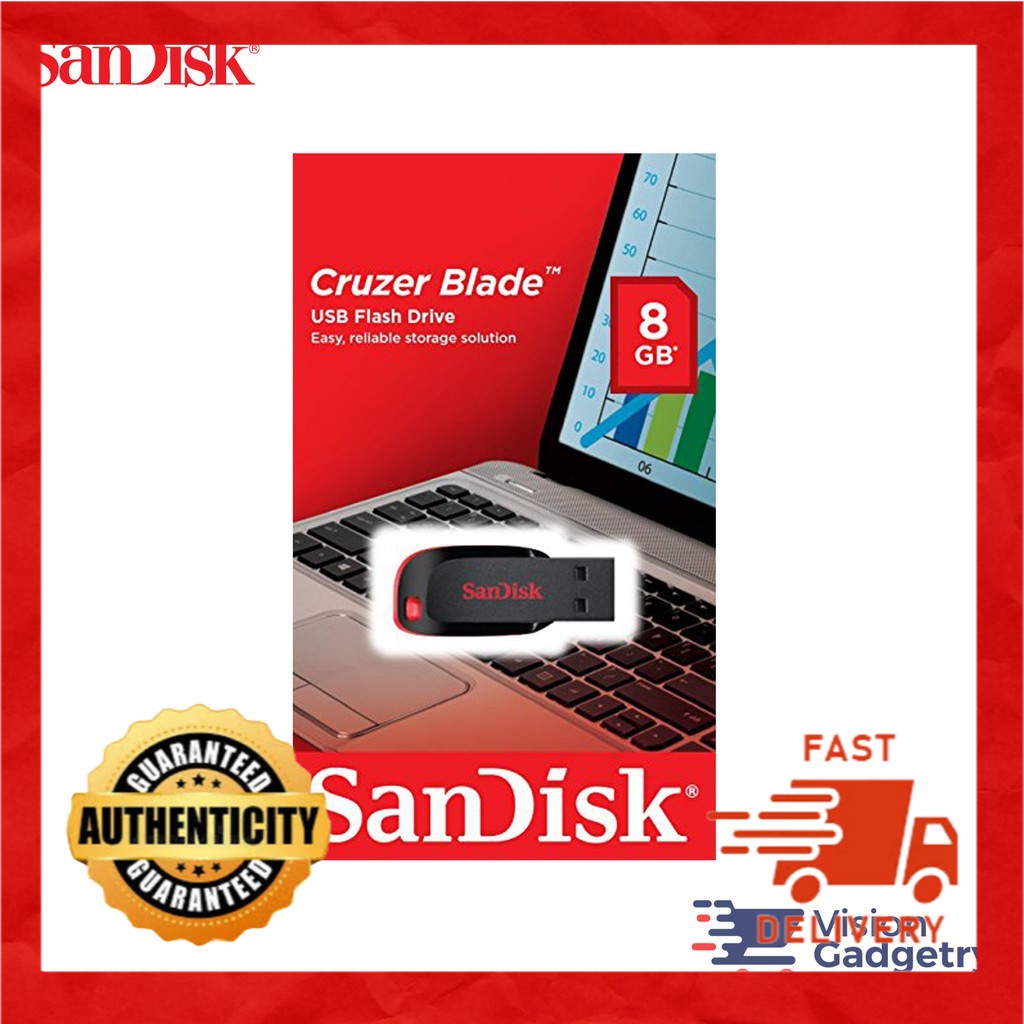 SanDisk Cruzer Blade USB Pendrive Thumb Drive CZ50 (8GB/16GB/32GB/64GB ...