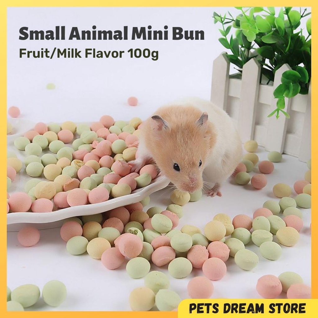 Hamster Small Animal fruit bun milk bun net 100g hamster snack mini bun ...