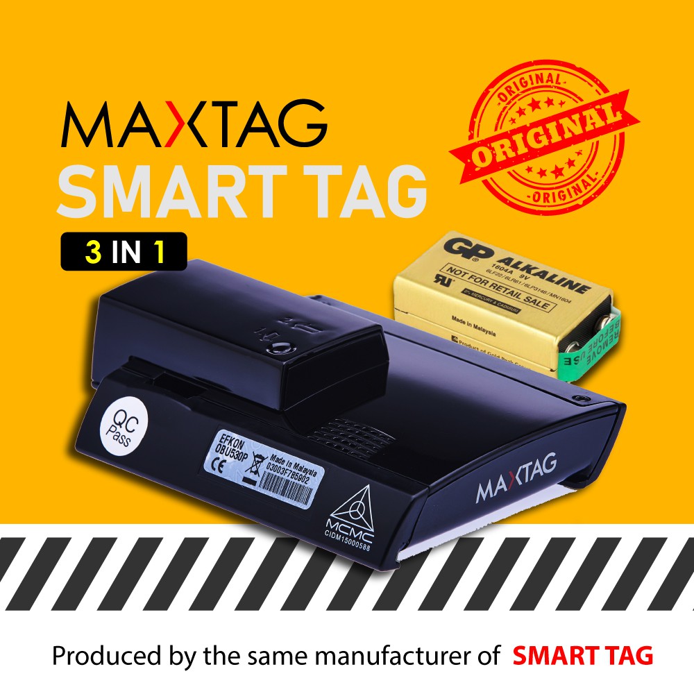 READY STOCK : Original Smart Tag 𝗠𝗔𝗫𝗧𝗔𝗚 Touch & Go Card Toll Device ( 1 ...
