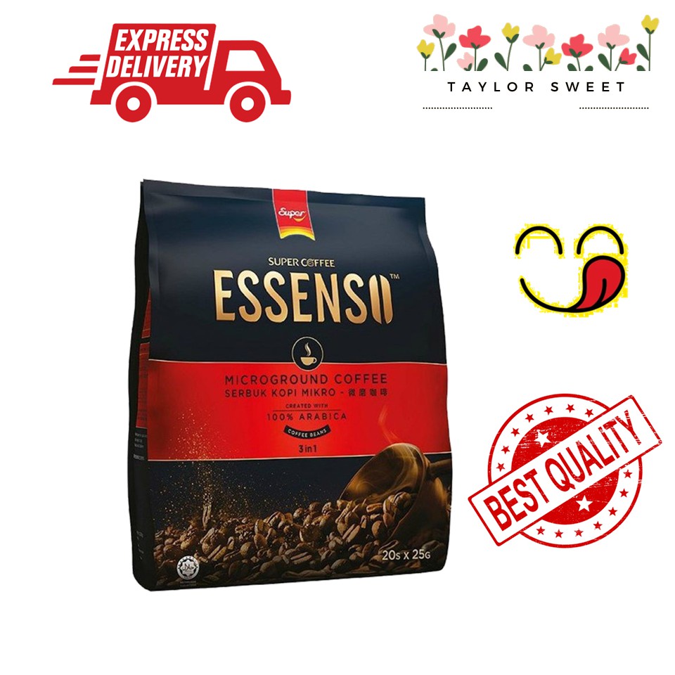 Essenso Microground Coffee 3 in 1 Coffee Beans 25G X 20 Sachets ...