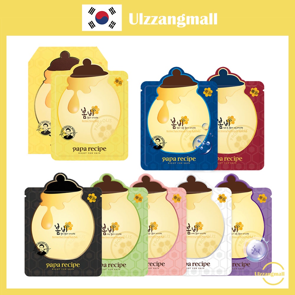 [PAPA RECIPE] Bombee Honey Mask Pack Collection 1set(10ea)x25g | Shopee Malaysia