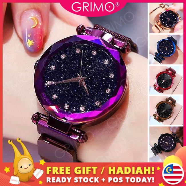 READY STOCK💝Grimo Milton Diamond Magnetic Women's Watch Jam Tangan ...