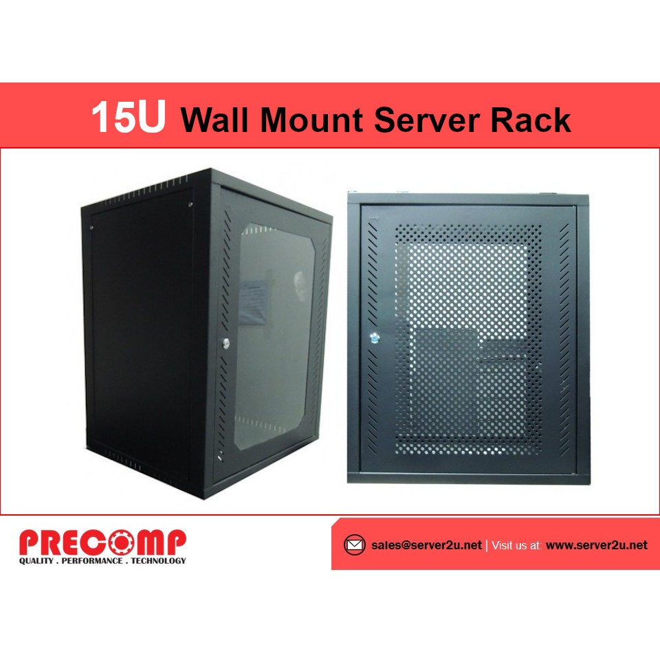 GrowV 15U Wall Mount Server Rack 600x500x730mm (P/G1550WM) | Shopee ...