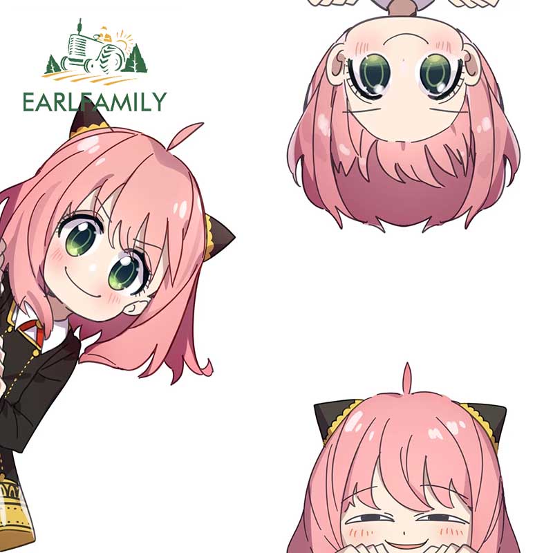 EARLFAMILY 13cm For Spy x Family Anya Peeker Car Stickers Anime Windows ...