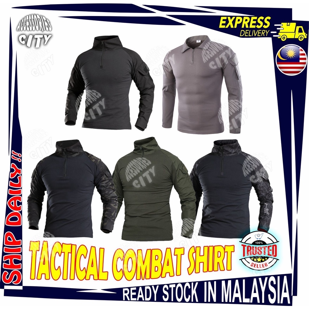 Tactical Army Long Sleeves Shirt Soldiers Combat Camouflage Tops ...