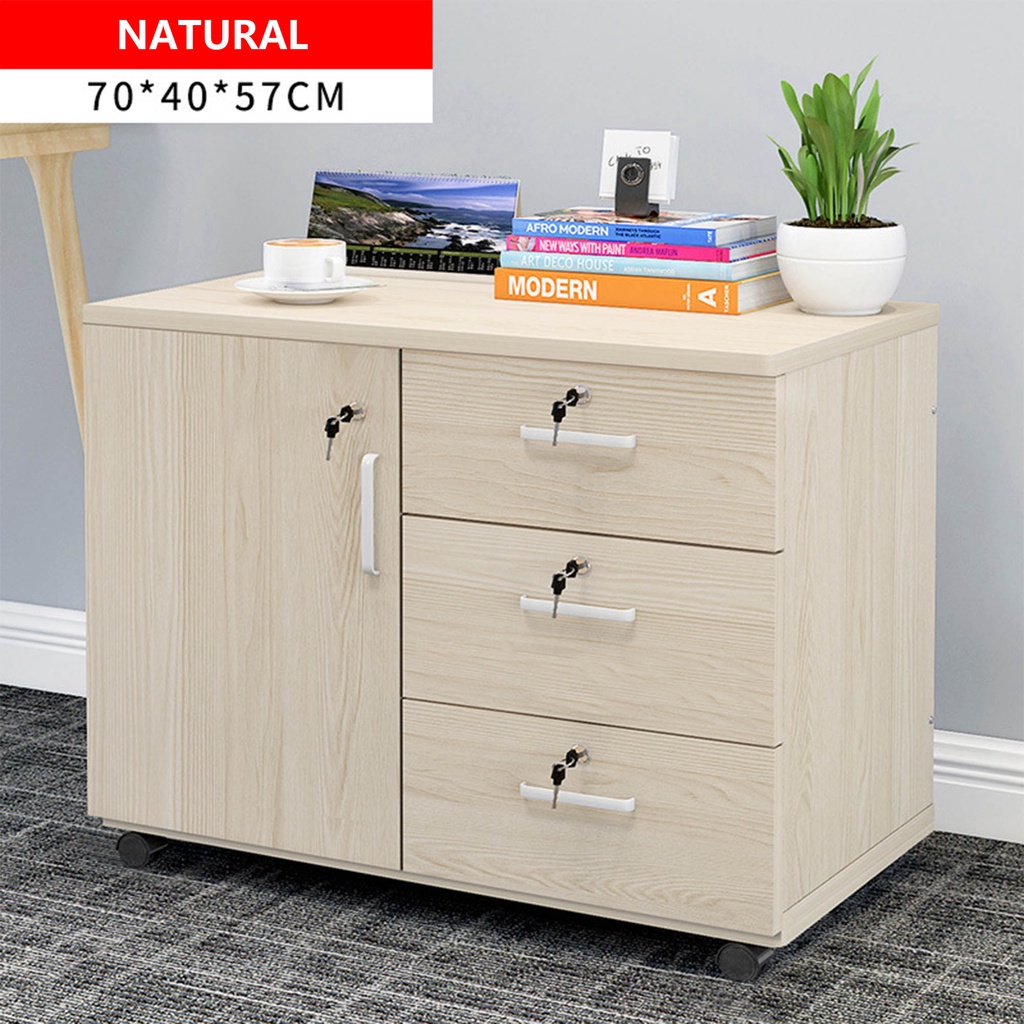 EE HOME Moveable File Drawer With Lock Filing Cabinet Locker Storage ...