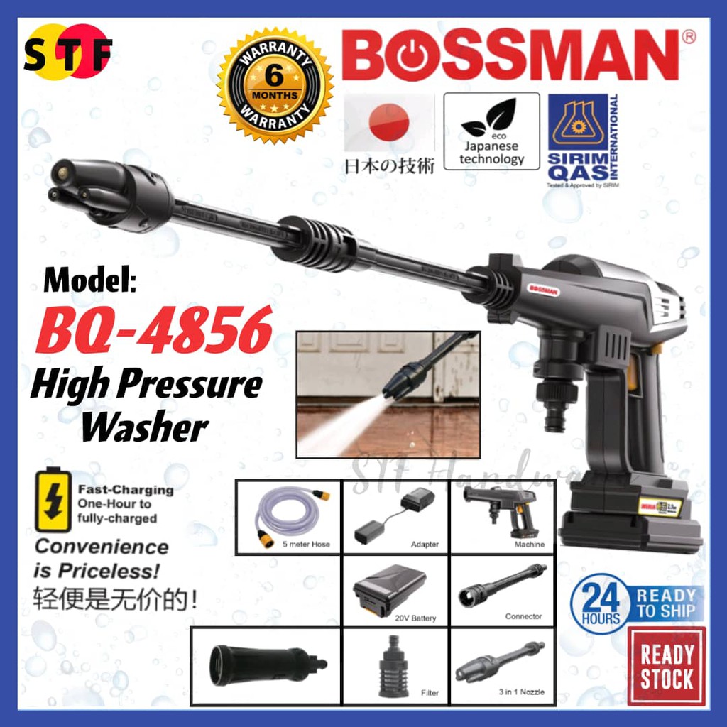 Bossman 20V Cordless High Pressure Water Jet BQ4856 | Shopee Malaysia