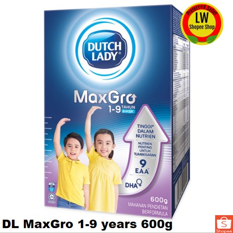 Dutch Lady MaxGro 1-9 years 600g / 1.2kg | Shopee Malaysia