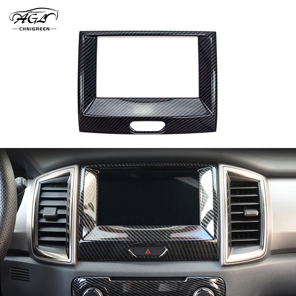 1pc ABS Carbon Fiber Color Navigation Frame Cover Decoration Interior ...