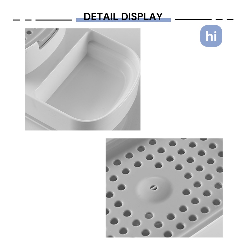 HI HOMES Japanese Kitchen Detergent Press Type Liquid Outlet Box Upgraded 2 in 1 Soap Dispenser ...