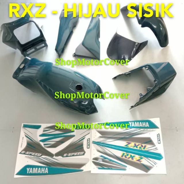 YAMAHA RXZ BODY COVER SET HIJAU SISIK ( HLD ) MADE IN MALAYSIA | Shopee ...