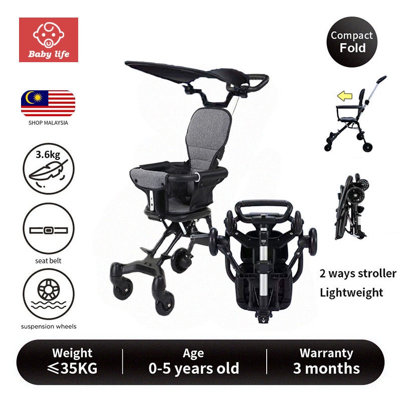Baby Stroller 💖Magic stroller 4 wheels Ultra lightweight Foldable ...