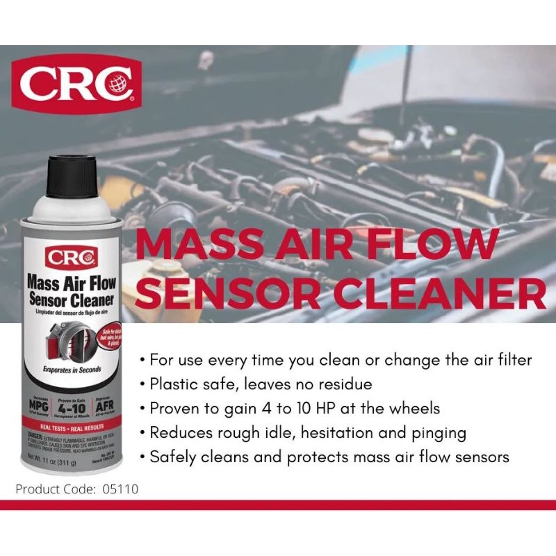 CRC 05110 MASS AIR FLOW SENSOR CLEANER, 11 WT OZ (311G) | Shopee Malaysia