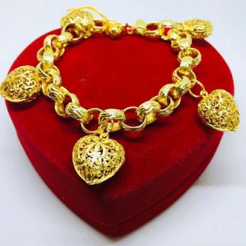 🔥 Gelang Tangan CANDY LOVE GANTUNG 🎀COP 916 💯Persis EMAS ORI BRACELET ...