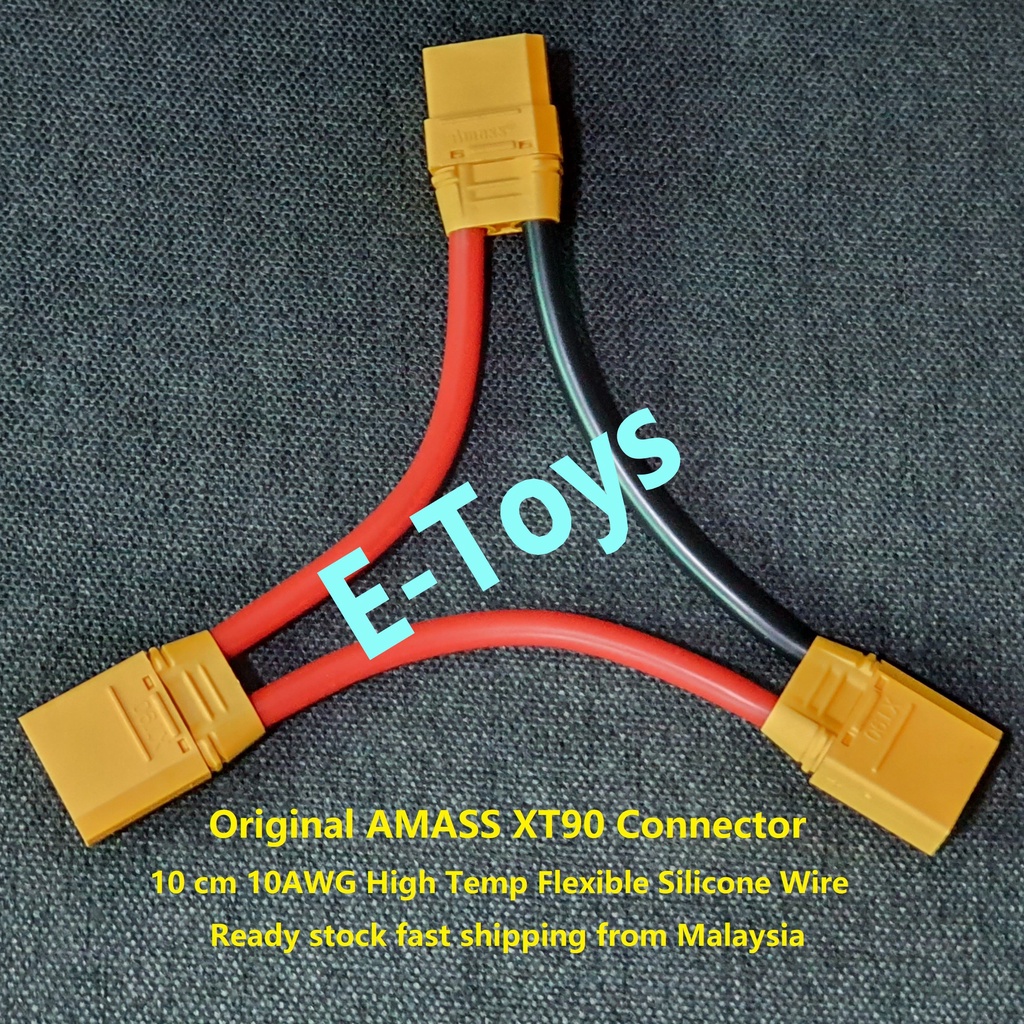 AMASS Dean T Plug XT30 XT60 XT90 Connector With Sheath Battery Harness For 2 Packs In Series ...