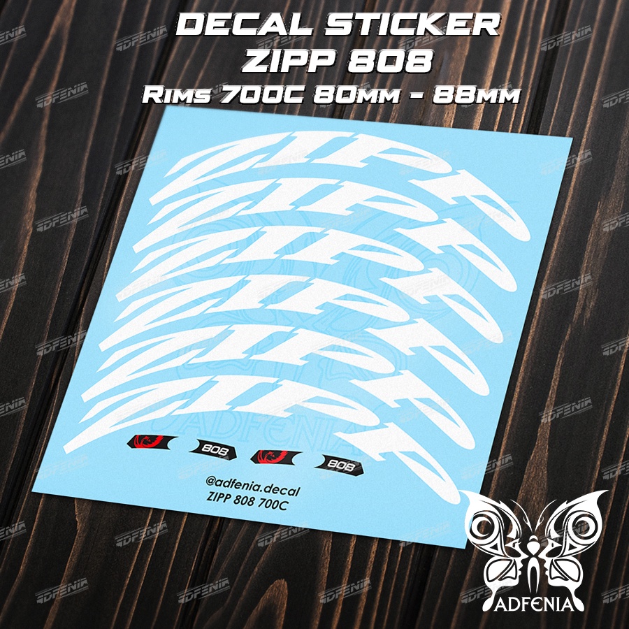 Sticker Decal Rims Zipp 808 Road Bike Fixed Gear 700c | Shopee Malaysia