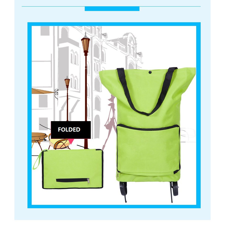Folding Portable Hand-drawn 30L Shopping Tug Carts | Shopee Malaysia