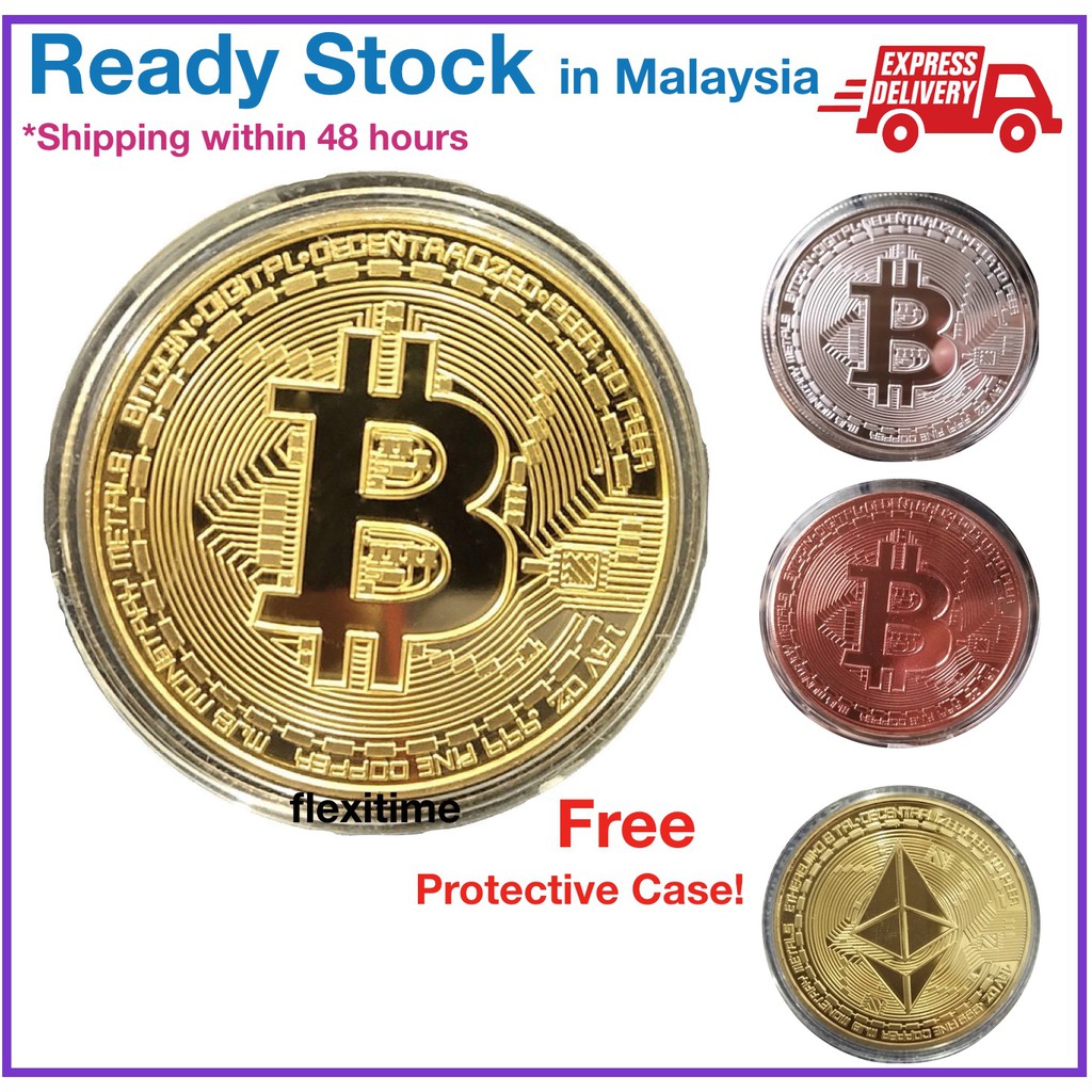 Bitcoin BTC Gold Plated Token Miner Cryptocurrency Collection ...