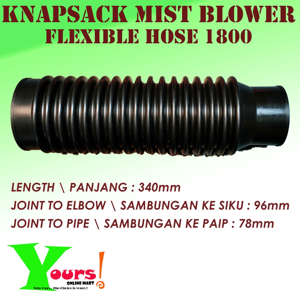 1800 KNAPSACK MIST BLOWER FELXIBLE HOSE \ HOS FLEKSIBLE MESIN BLOWER ...
