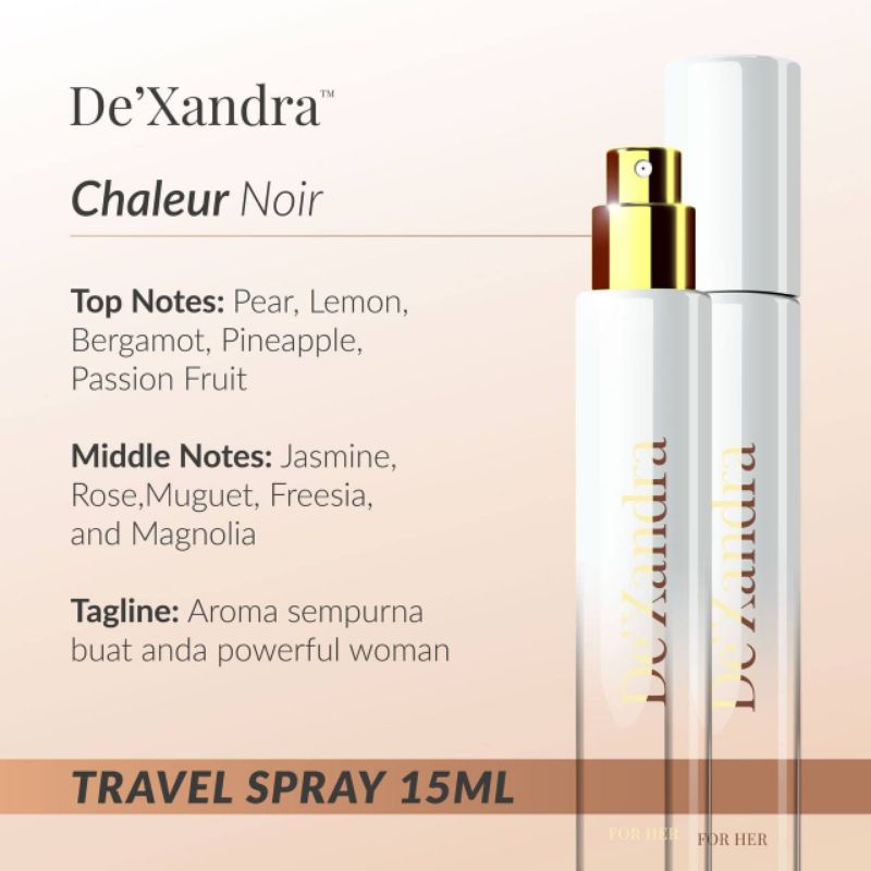 Original dexandra chaleur noir travel spray | Shopee Malaysia