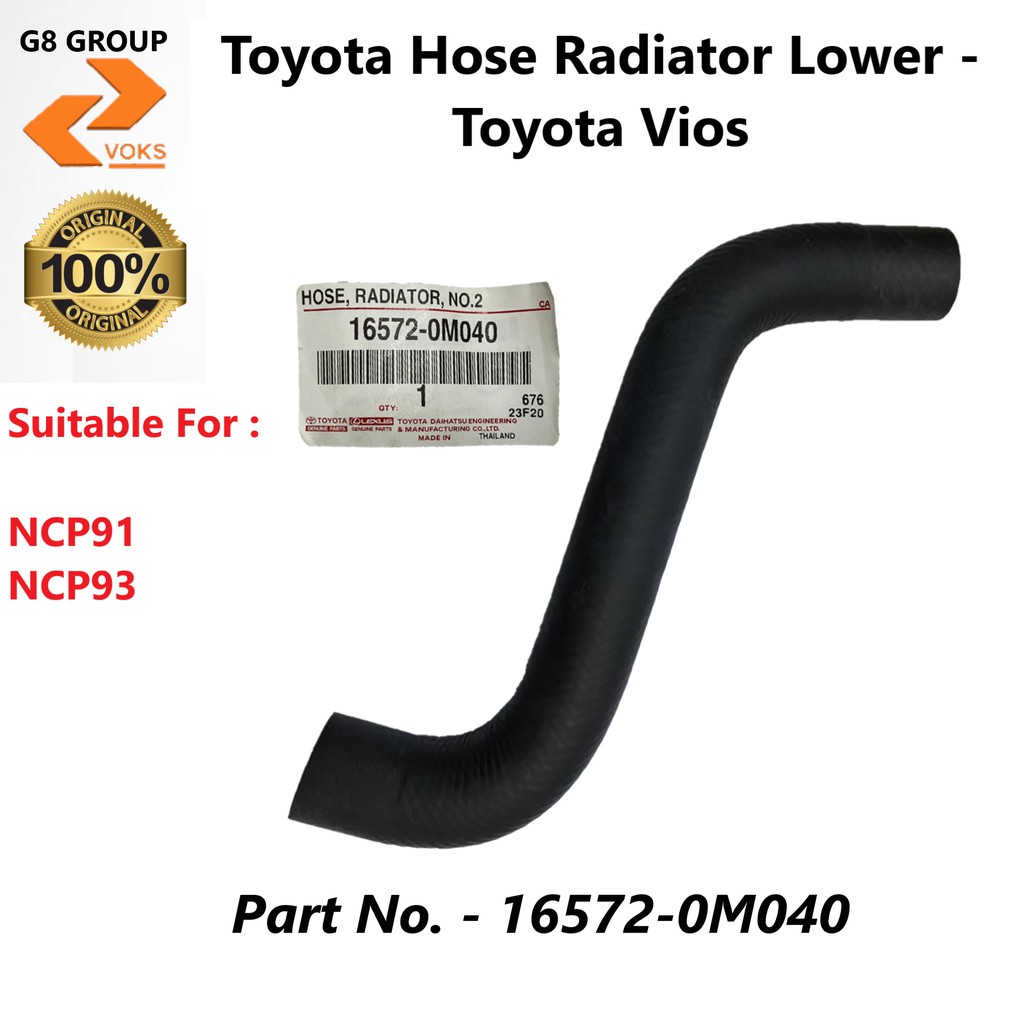 Toyota Hose Radiator Lower - Toyota Vios ( 16572-0M040 ) | Shopee Malaysia