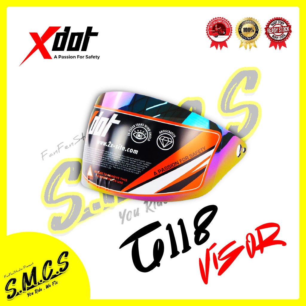 XDOT Helmet VISOR G626A / G118 / G618 / G518 (100% Authentic) Sirim ...