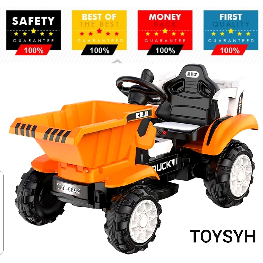 SYH NEW 6 VOLT Engineering Battery Operated Electrical Car Shovel ...