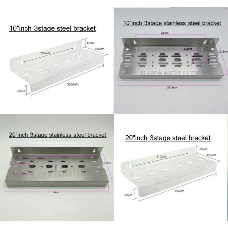 3-Stage 10"inch & 20"inch Water Filter housing bracket / Hanging Board ...