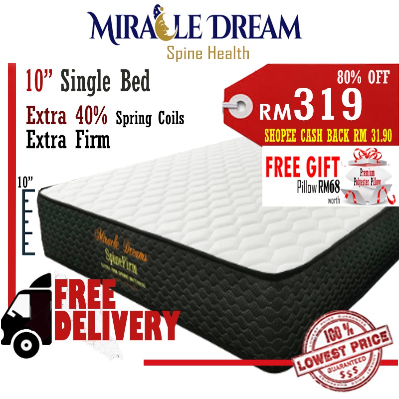 Spring Mattress Spine Firm 10inch Mattress-Single Super Single Queen ...