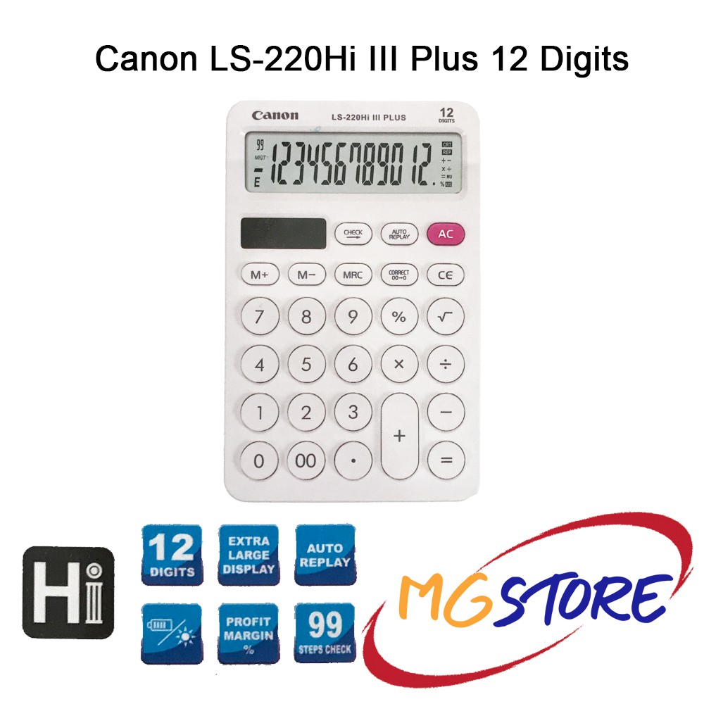Calculator 12 Digits LS-220Hi III Plus | Shopee Malaysia