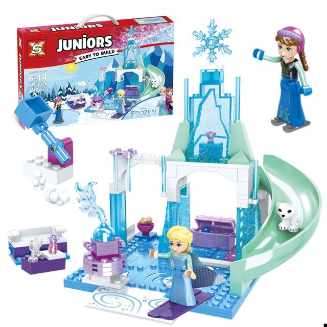 3D Disney Frozen Compatible LEGO Princess Elsa Ice Castle Friends Dream ...