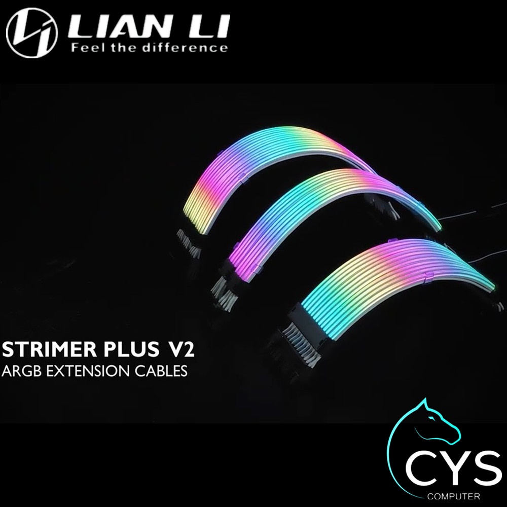 LIAN LI SLEEVED STRIMER PLUS V2 ARGB EXTENSION CABLE ( MOTHERBOARD 24 ...