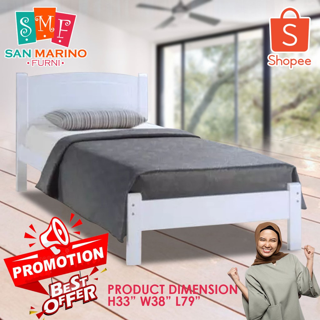 Single Wooden Bed / Wooden Bed Bed / Adult Bedframe / Large Bed ...