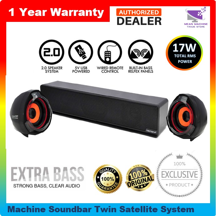 Machine Exclusive 17W RMS Soundbar with 2 Speaker System (For Computer ...