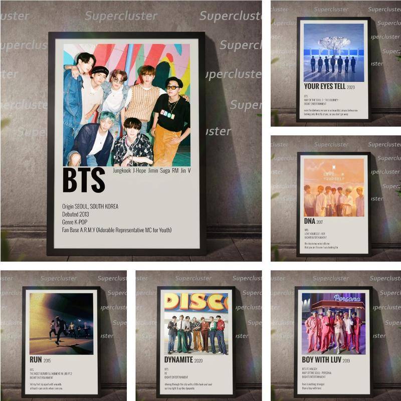 BTS Canvas albums minimalist style Super Idol Painting Poster Wall ...